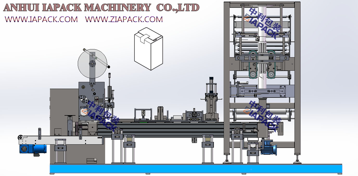 Автоматичний мішок із плоским дном із верхнім мішком із наклейками, що формує наповнення ...